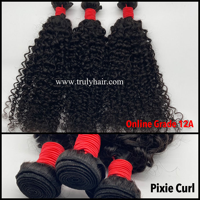 12A virgin hair pixie curl